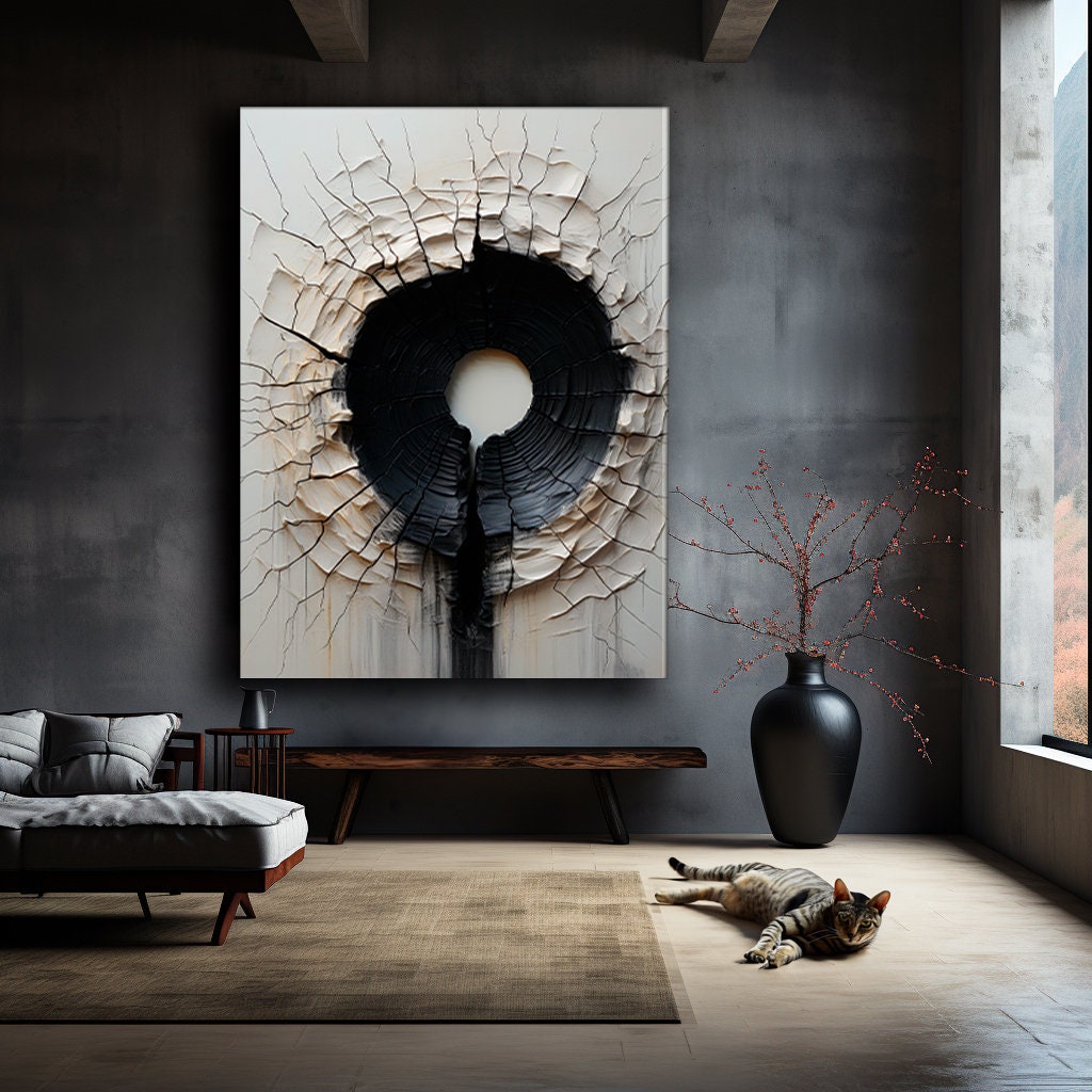 Black and Whitetextured Wall Art,textured Prints, Black Wall Art,black ...