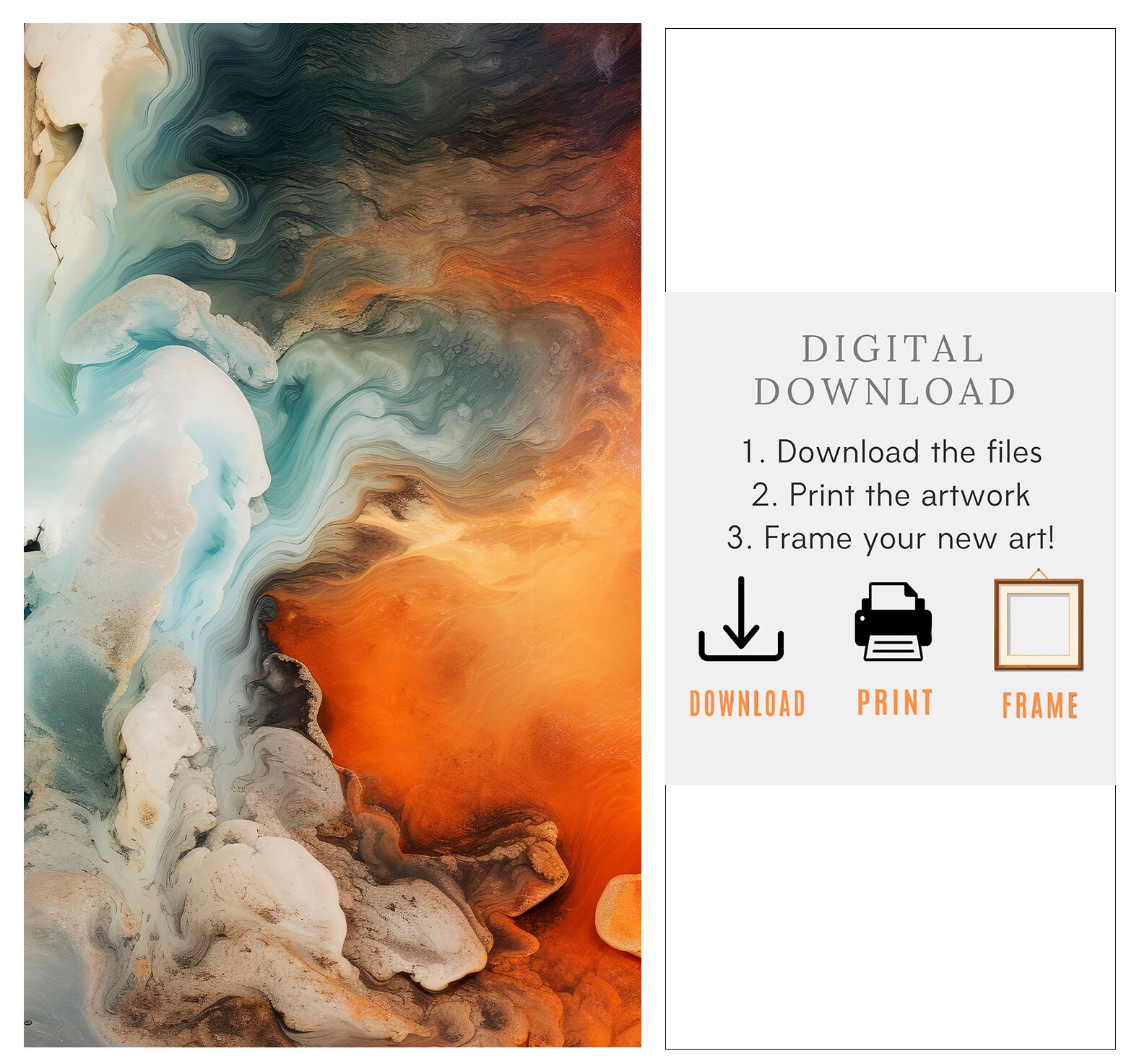 Abstract Colorful Ink in Water Painting Colorful Ink Art Prints Ink ...