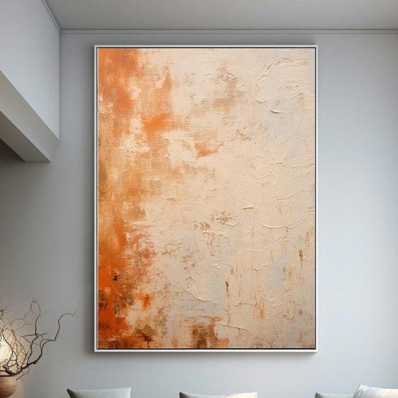 Orange Abstract Art - Etsy