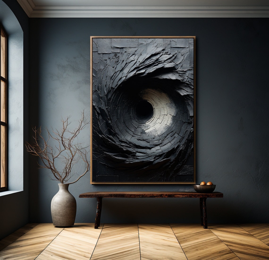 Black Textured Wall Art, Textured Prints, Black Wall Art, Black ...