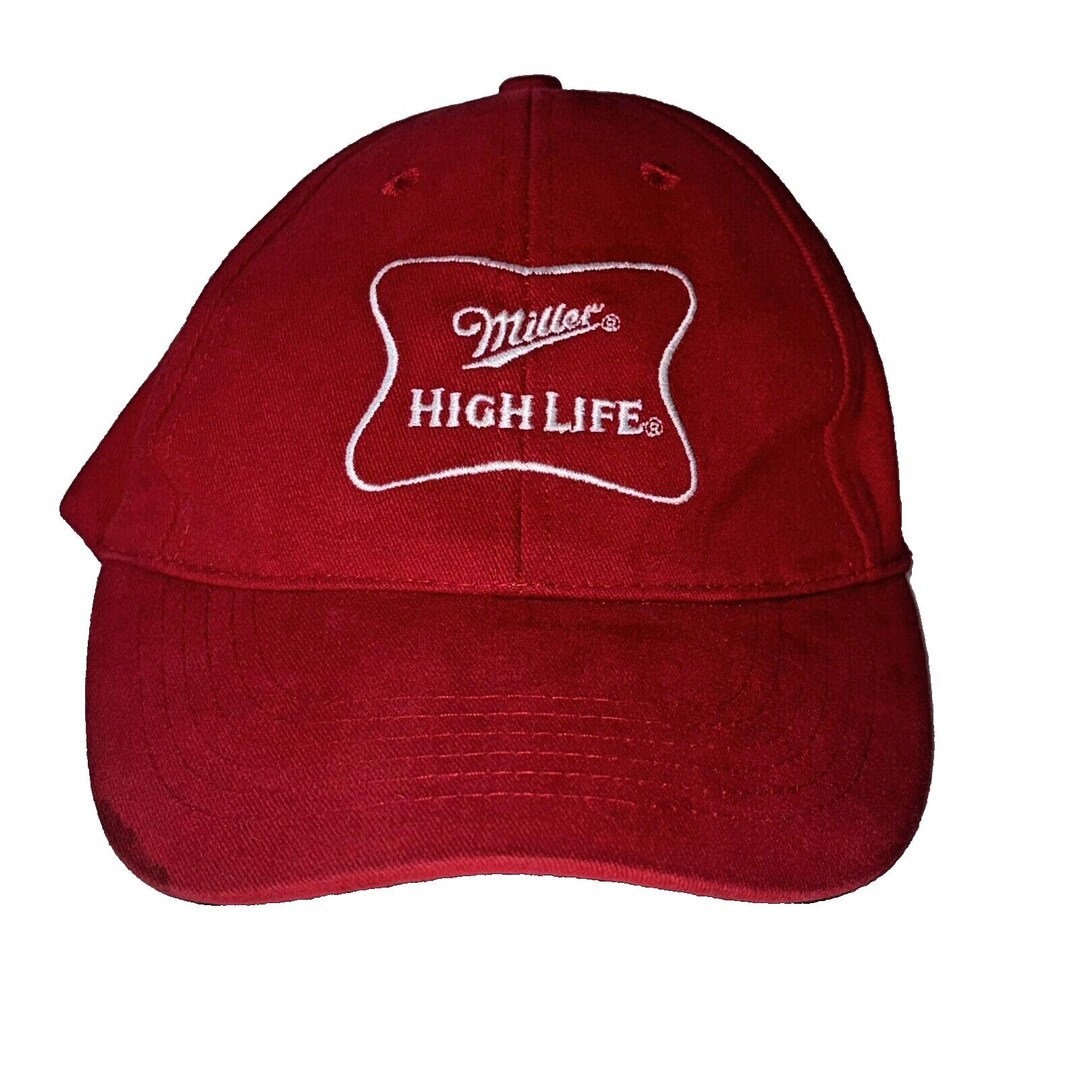 Vintage Hat Miller High Life Hat Strapback Baseball Cap Miller Beer Red ...