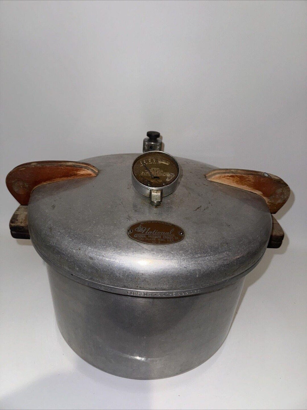 Vintage National Pressure Cooker No. 5 Wood Handle - Etsy