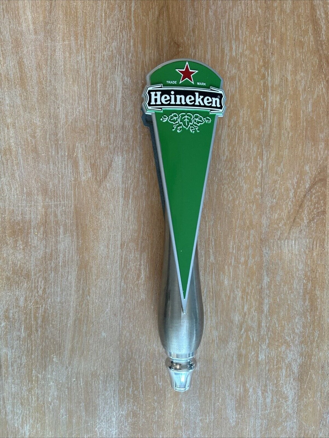 Heineken Red Star Two Sided Logo Beer Tap Handle All Metal Mancave Tap ...