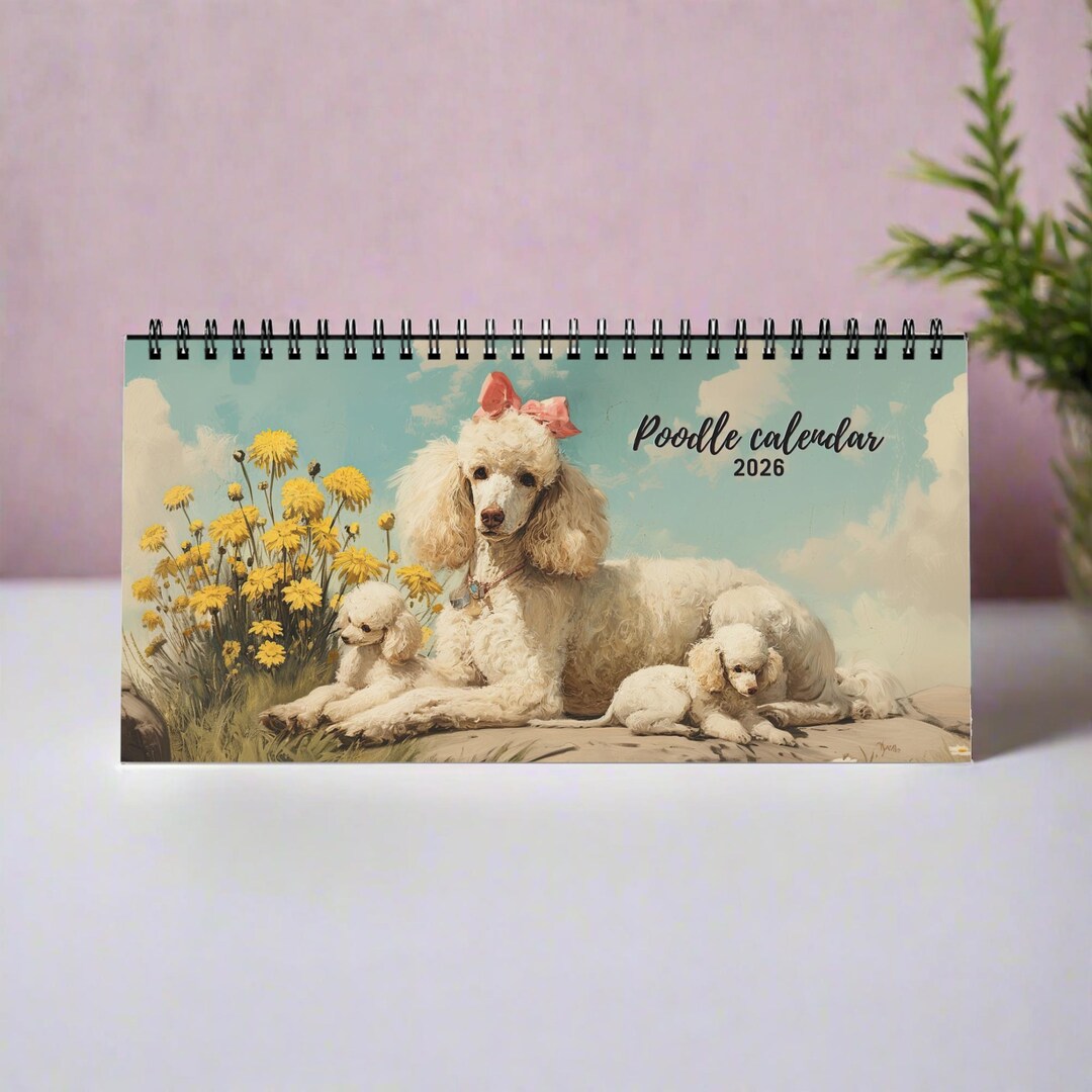 Poodle Calendar 2026: Dog Lover Gift - Etsy UK
