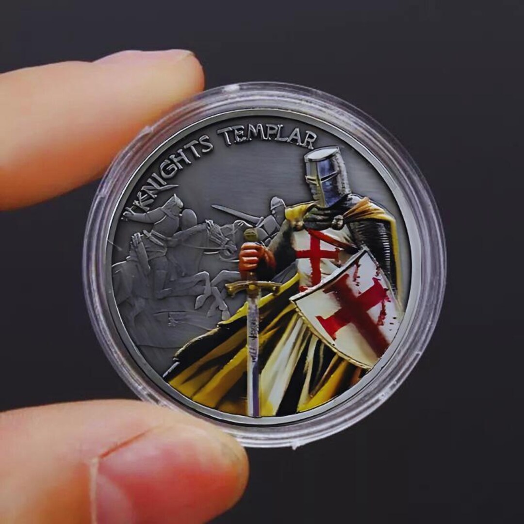 Knights Templar Challenge Coin Brotherhood Token, Christian Crusaders ...