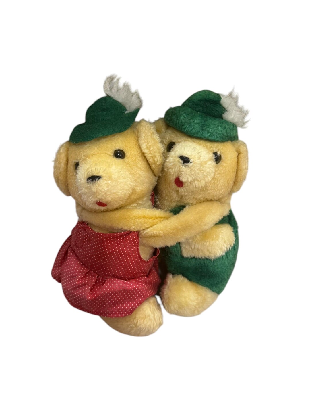 Vintage Plush Hugging Teddy Bears German Traditional 80s Plush Toys - Etsy