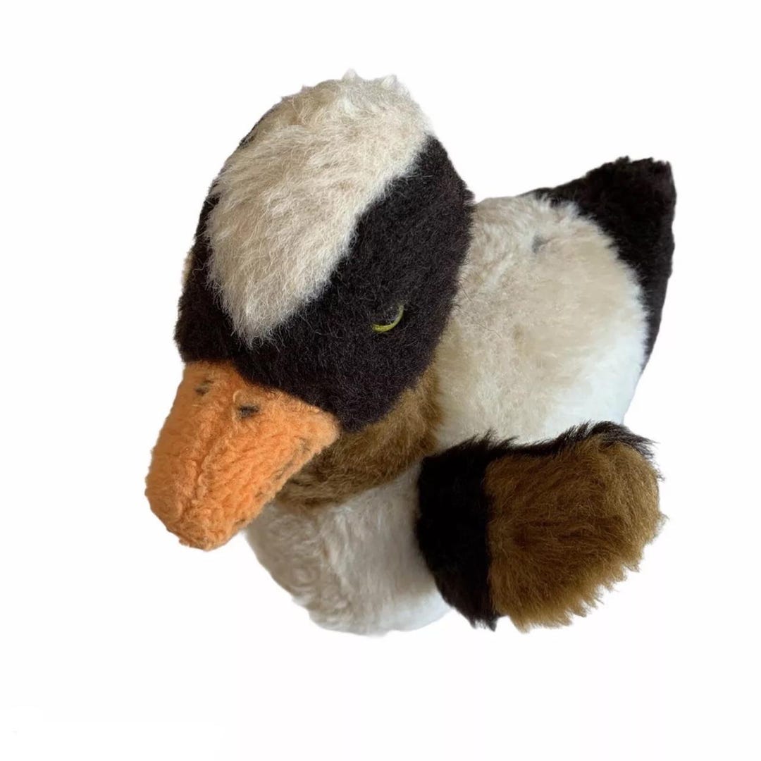 VINTAGE Plush Toy 1972 Toyland Made in Israel Brown Duck Plush Soft Toy ...