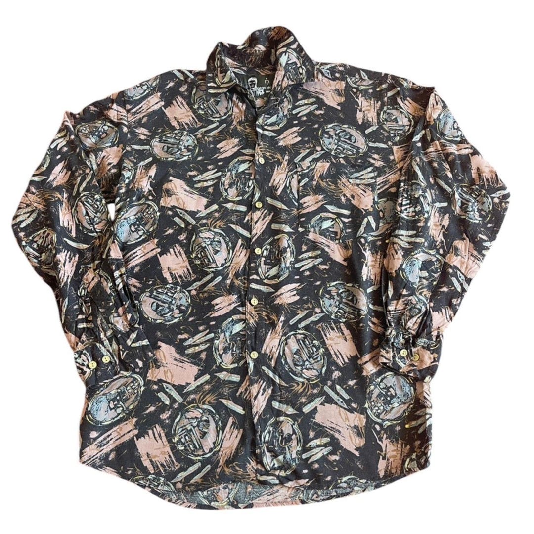 Vintage Jean Maseric Paris Shirt 90s Size M Multicoloured - Etsy