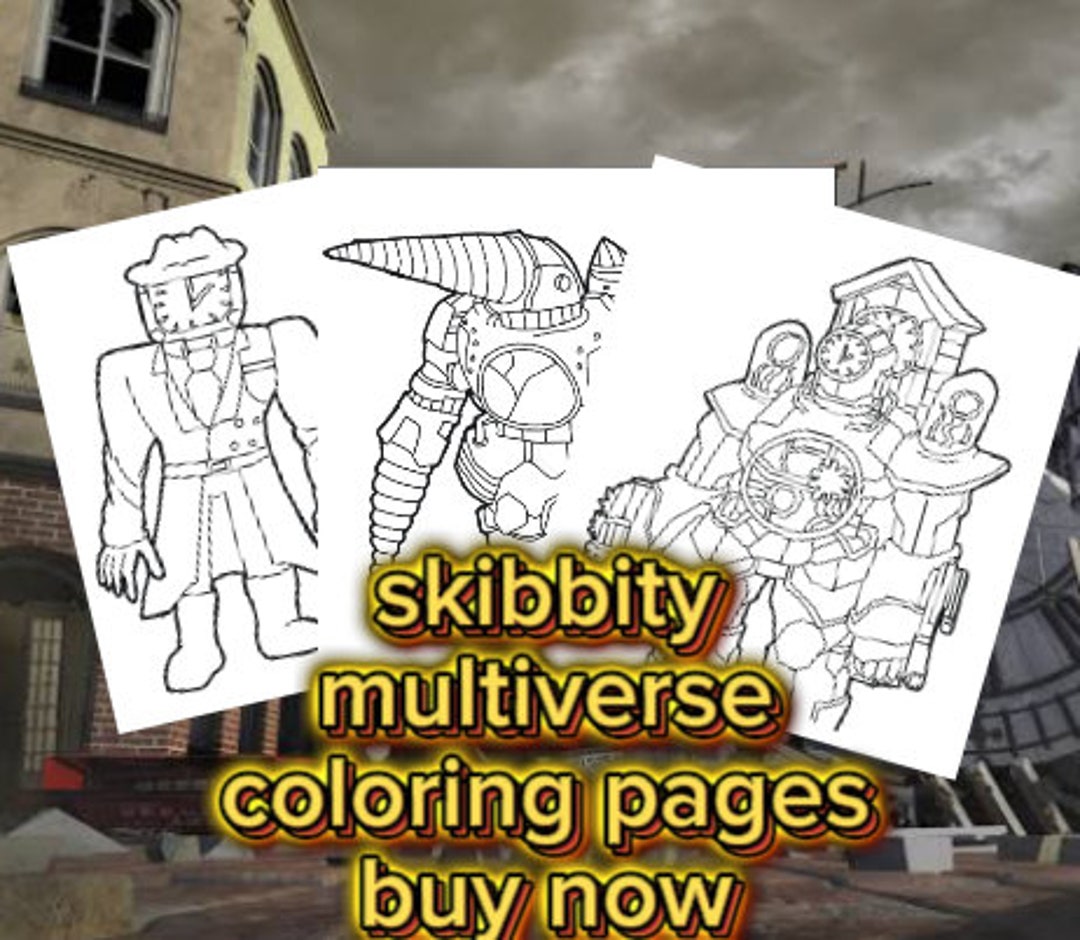 Skibbity Multiverse New Coloring Pages up to 6 Pages - Etsy
