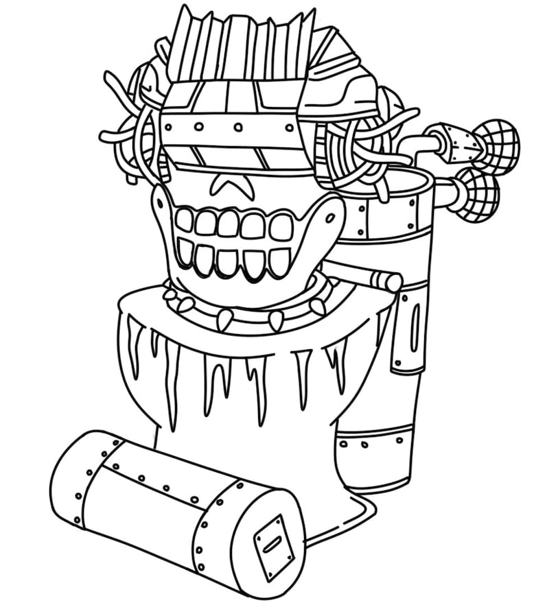 Skibbity Toilet but Only Toilets Series 2 REMAKED Coloring Pages up to ...