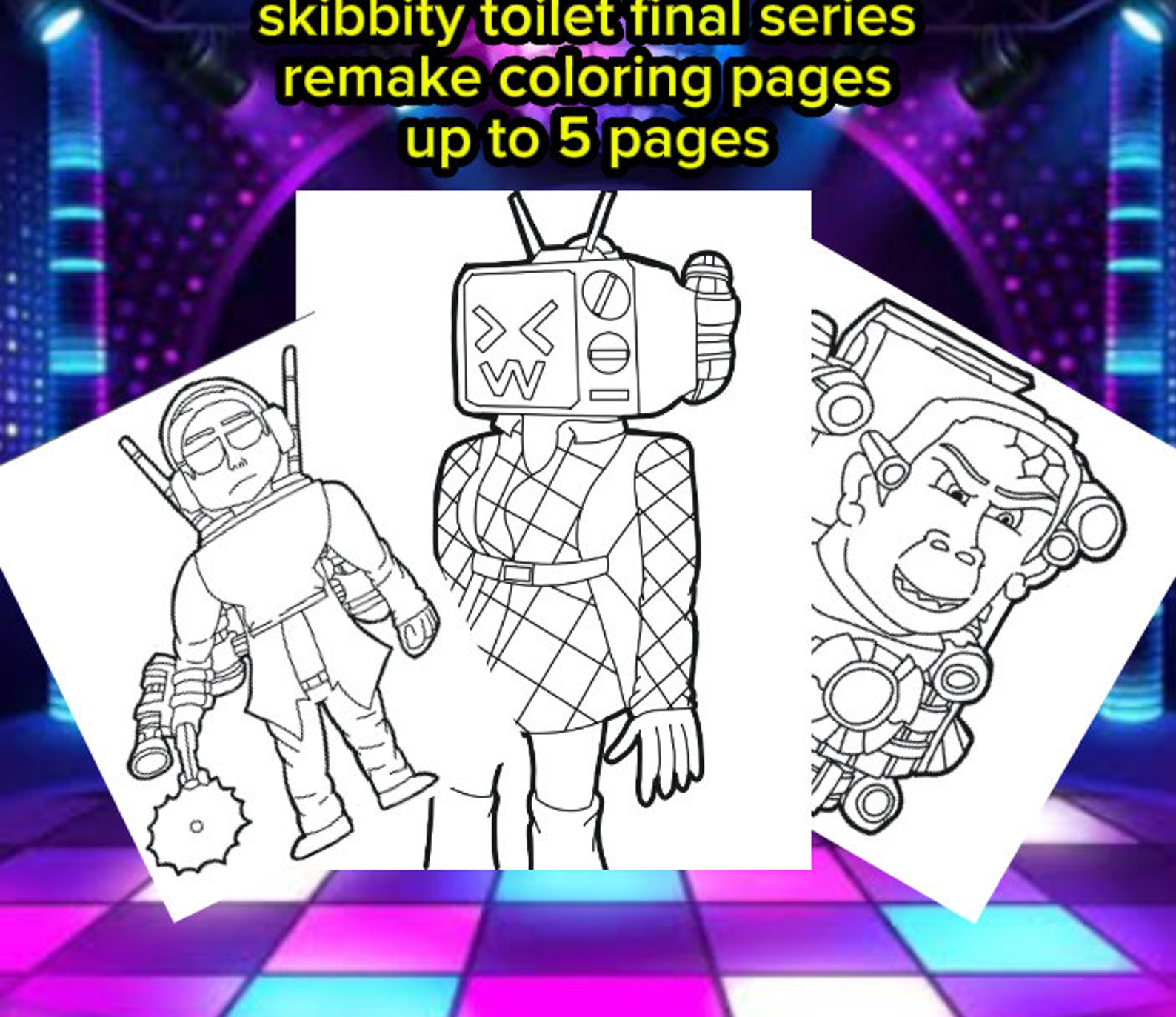 Skibbity Toilet Final Series Coloring Pages up to 6 Pages - Etsy