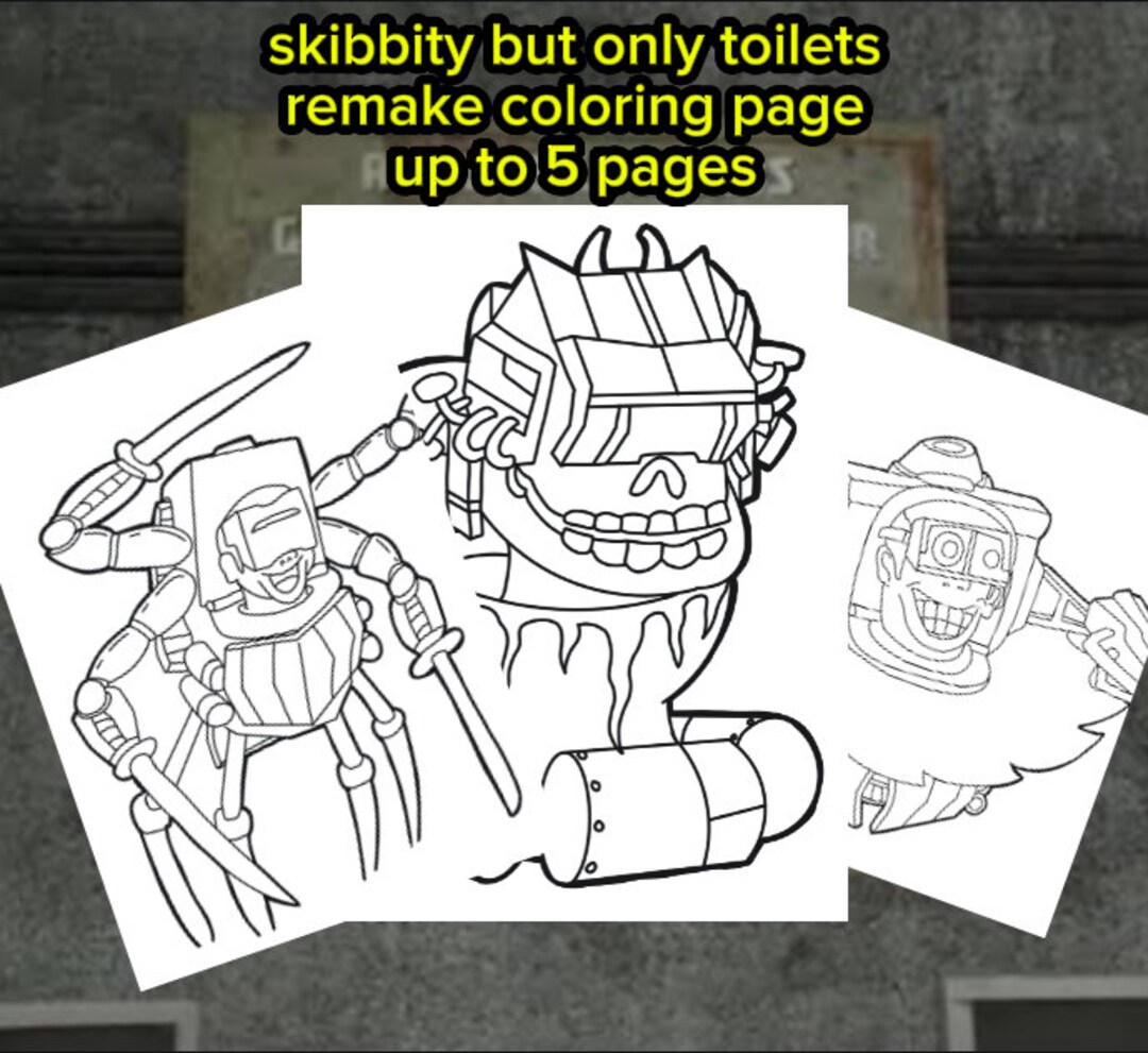 Skibbity Toilet Only Toilets Characters Coloring Page up to 5 Pages - Etsy