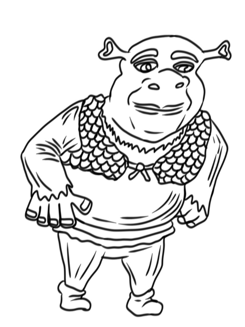 Shreck Coloring Pages - Etsy