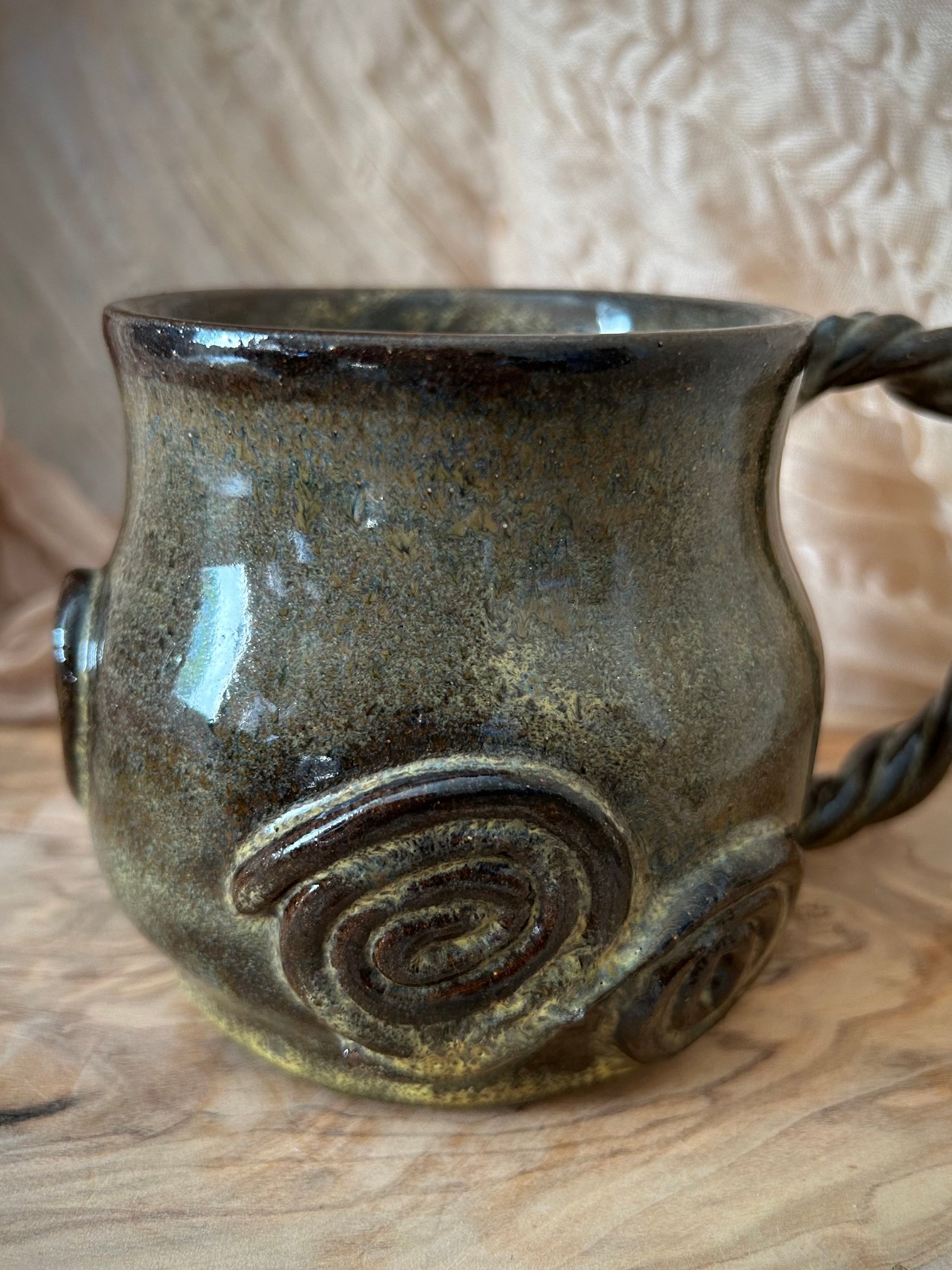 Abstract Organic Mug, Wheel Thrown Pottery, Sculptural Neutral - Etsy