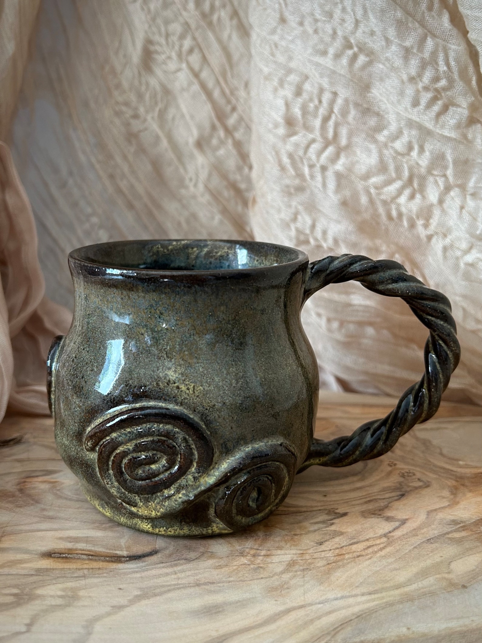 Abstract Organic Mug, Wheel Thrown Pottery, Sculptural Neutral - Etsy