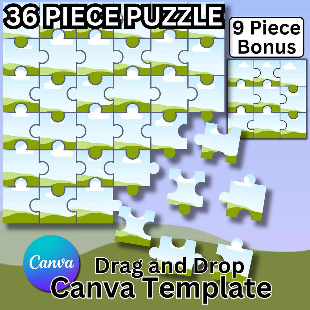 Canva Frames Puzzle Piece Drag and Drop Create Your Own Photos Editable ...
