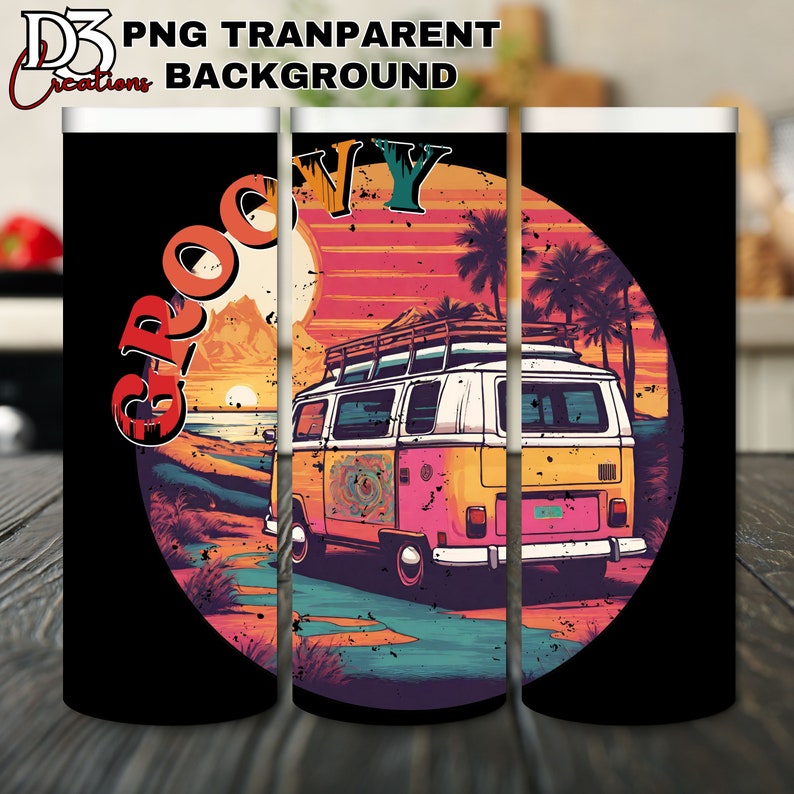 Retro Groovy Van Sublimation Design, Hippie Van PNG (digital Download ...