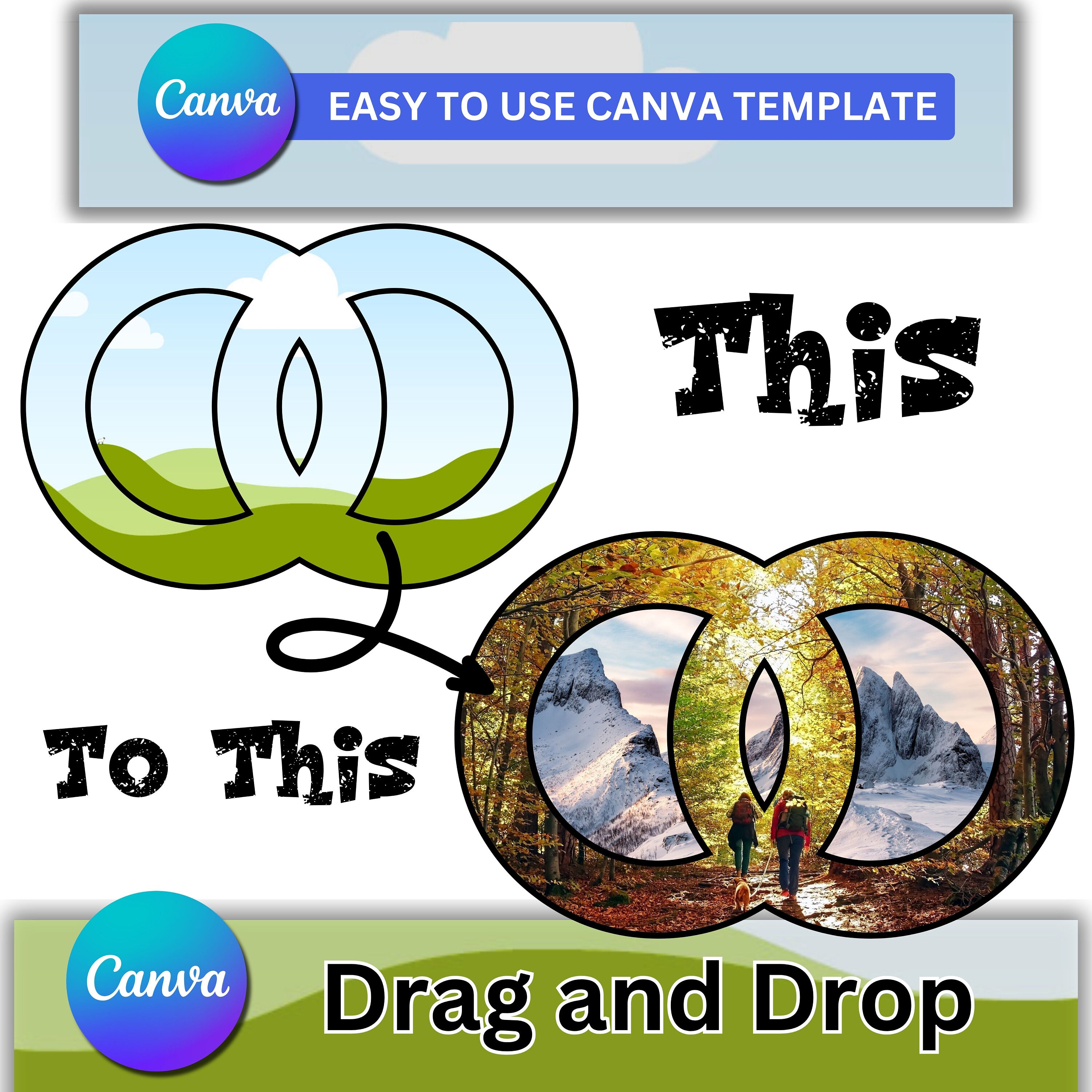 Canva Frame Circle Drag and Drop Template Create Your Own Photos ...
