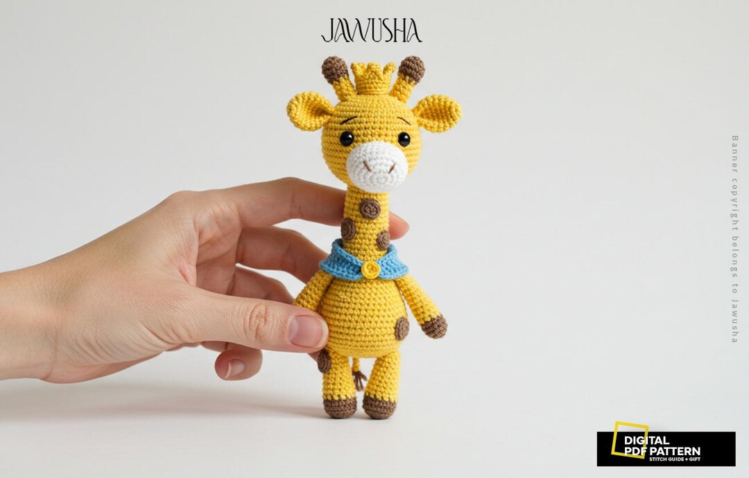 Giraffe Amigurumi Crochet Pattern PDF, Cute DIY Animal Doll, Prince ...