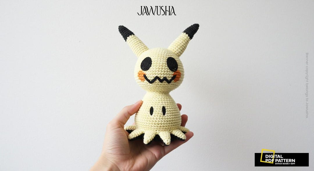 Mimikyu Amigurumi Crochet Pattern PDF, Cute Crochet Animal Doll, Anime ...