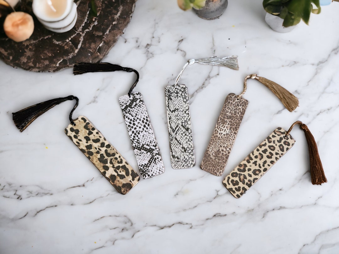Handmade Bookmarks Animal Print Bookmarks Decoupage Craft Book ...