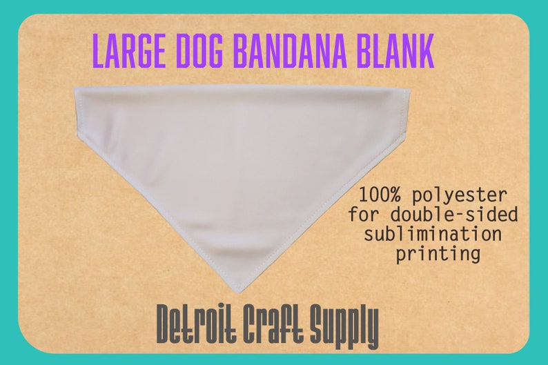 Large Sublimation Dog Bandana Blank - Dog Scarf - Double Sided Printing ...