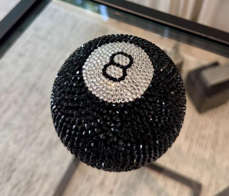 Bedazzled Vintage Magic 8 Ball - Handmade Art - Etsy