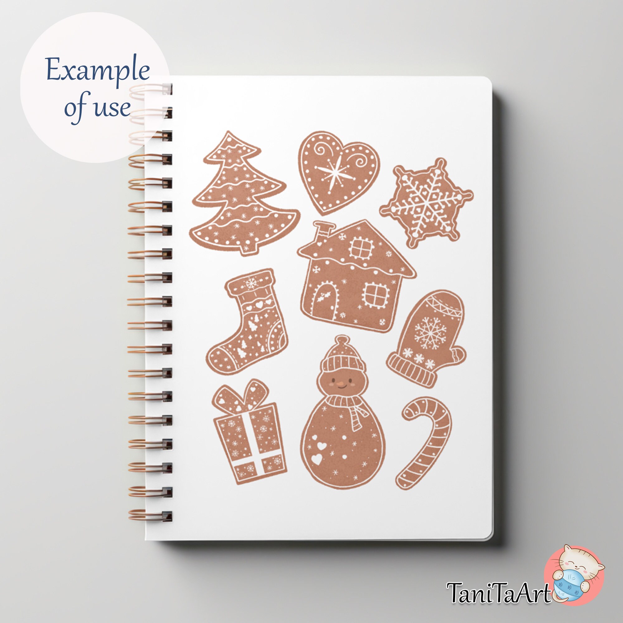 Gingerbread Cookies Clipart, Winter Graphics, Hand Drawn Christmas ...
