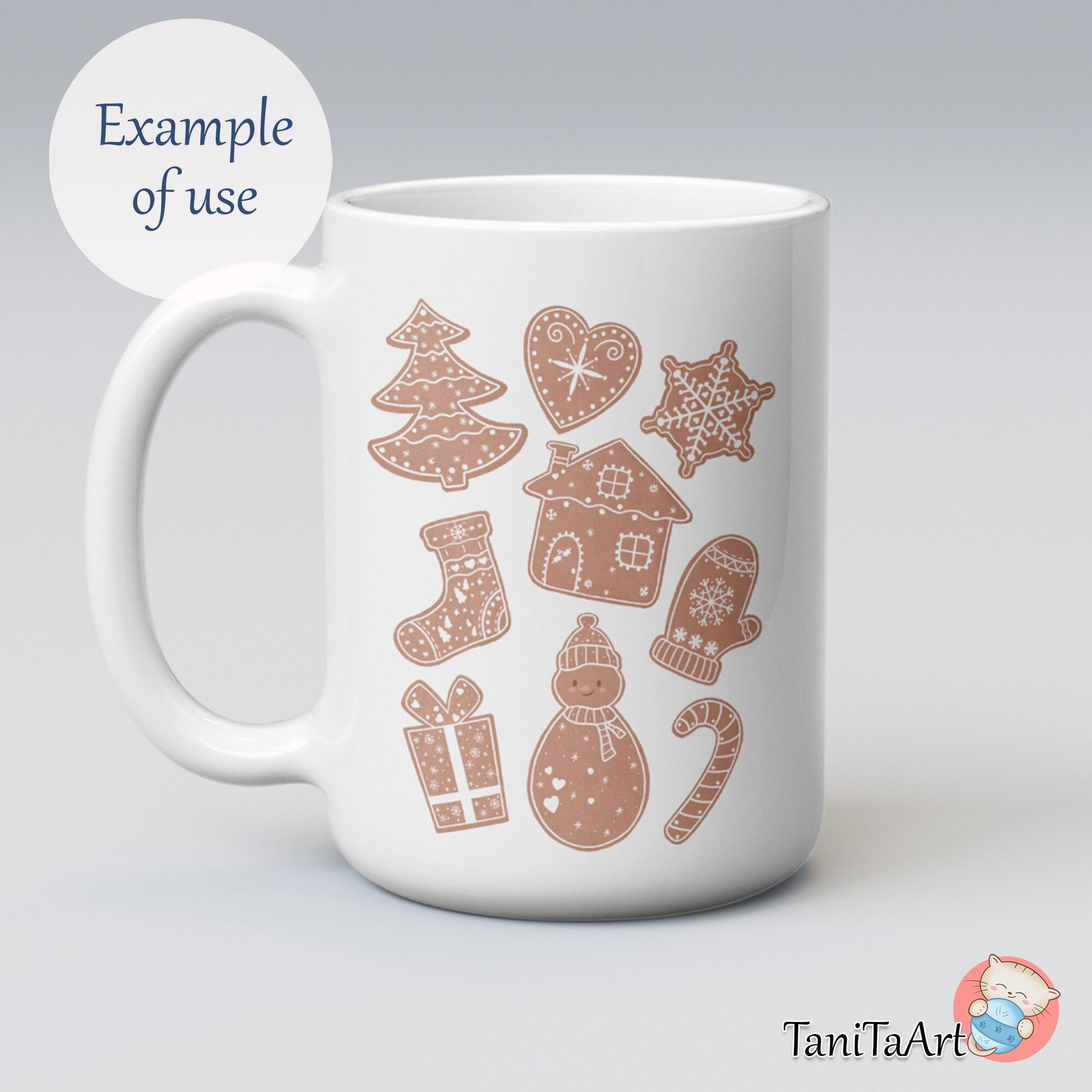 Gingerbread Cookies Clipart, Winter Graphics, Hand Drawn Christmas ...