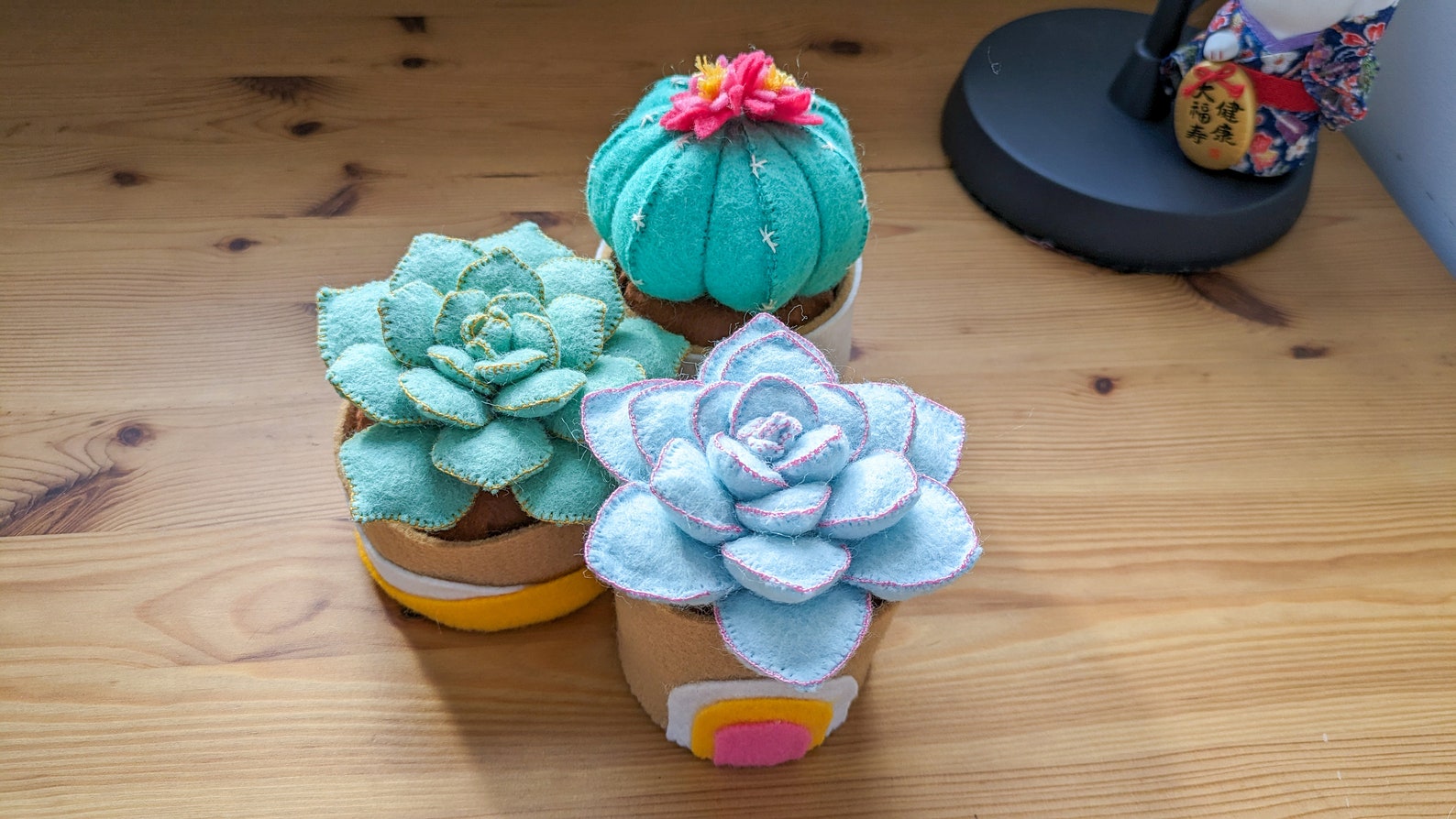 Felt Succulent Set in Modern Pots PDF Pattern & Step by Step Tutorial ...