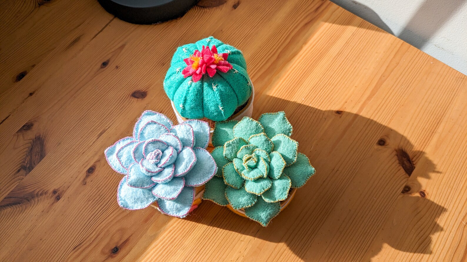 Felt Succulent Set in Modern Pots PDF Pattern & Step by Step Tutorial ...