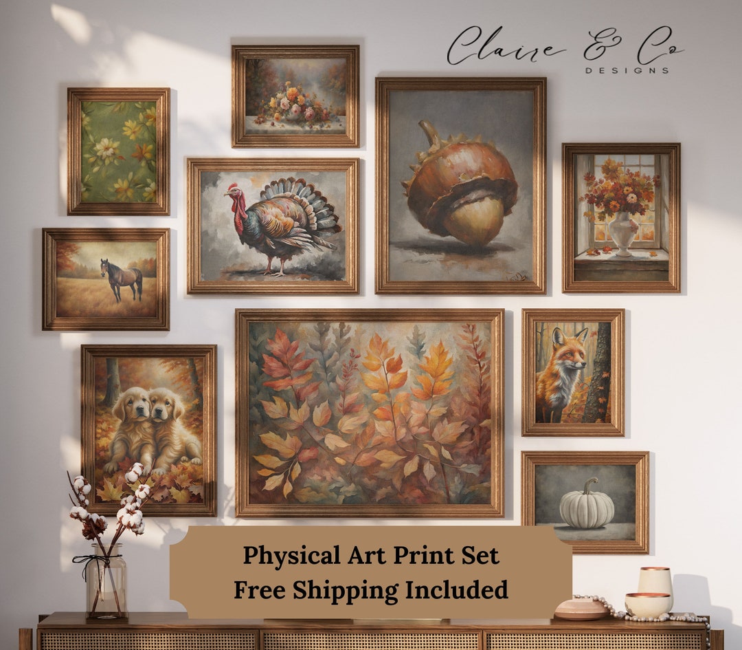 Autumn Season Art for Gallery Wall Art for Autumn 10 Piece Autumn Art ...