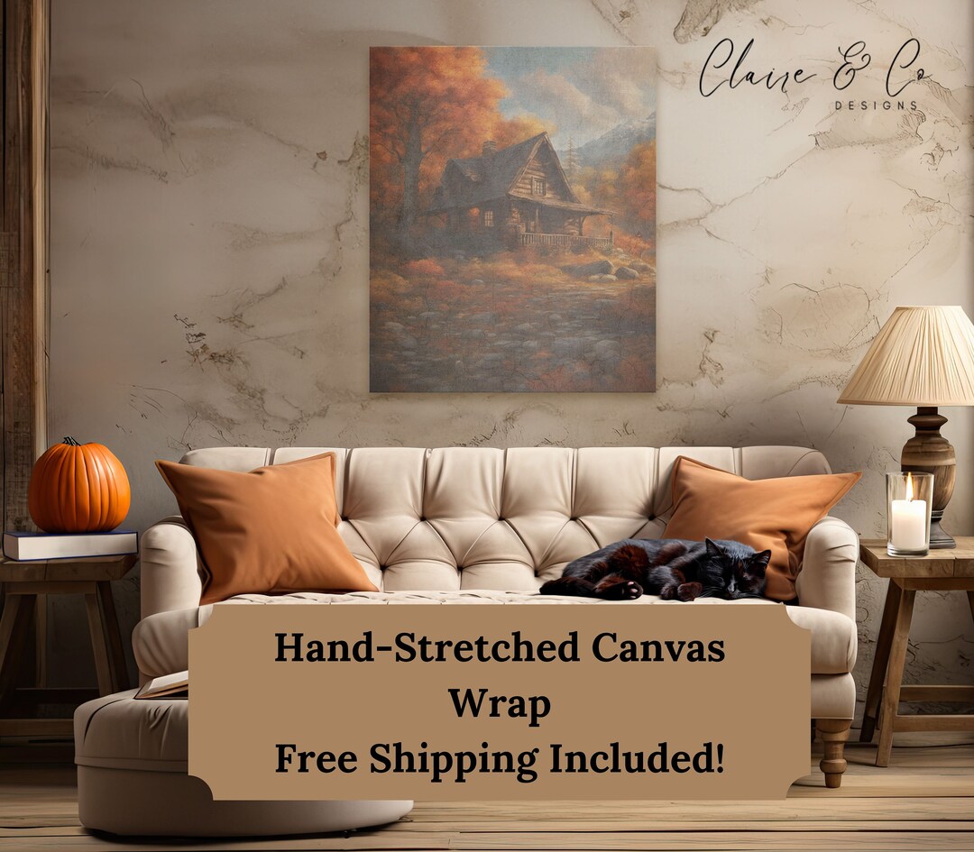 Autumn Canvas Wall Art for the Autumn Season Fall Cabin Art for ...