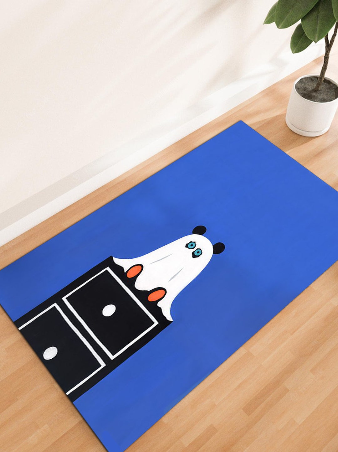 Cute Panda Ghost Rugs Fun Home Decoration Ghost Rug - Etsy