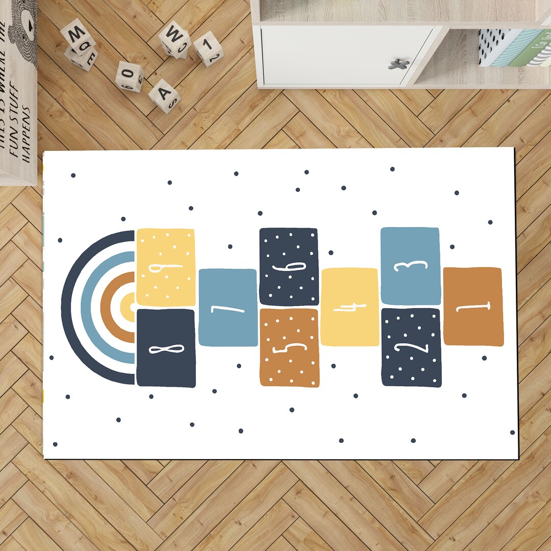 Play Room Rugs, Kids Room Rugs, Alphabet Carpet, Hopscotch Rugs, Home ...