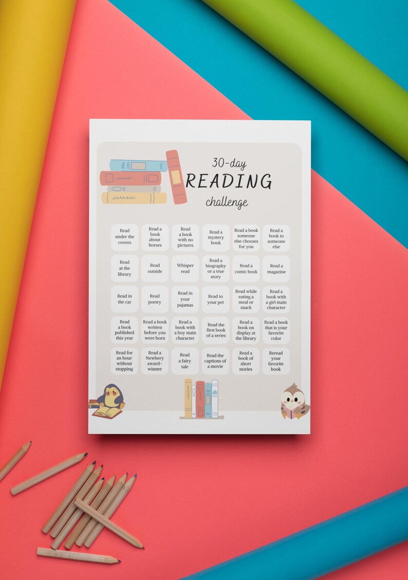 30 Day Reading Challenge - Etsy