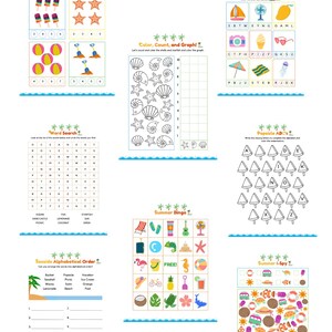 Summer Activities for Kids Bundle (55 Pages) - Etsy