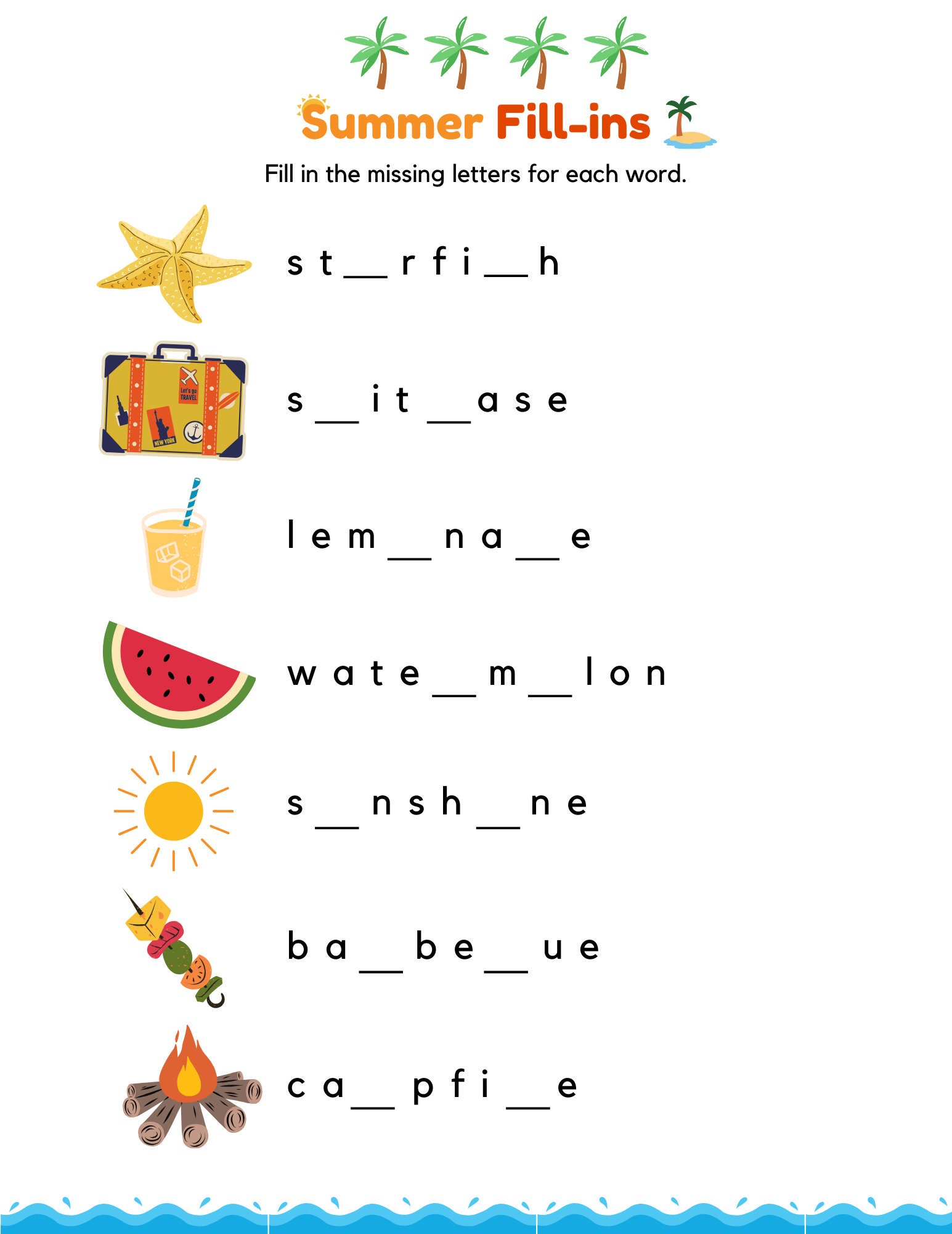 Summer Activities for Kids Bundle (55 Pages) - Etsy
