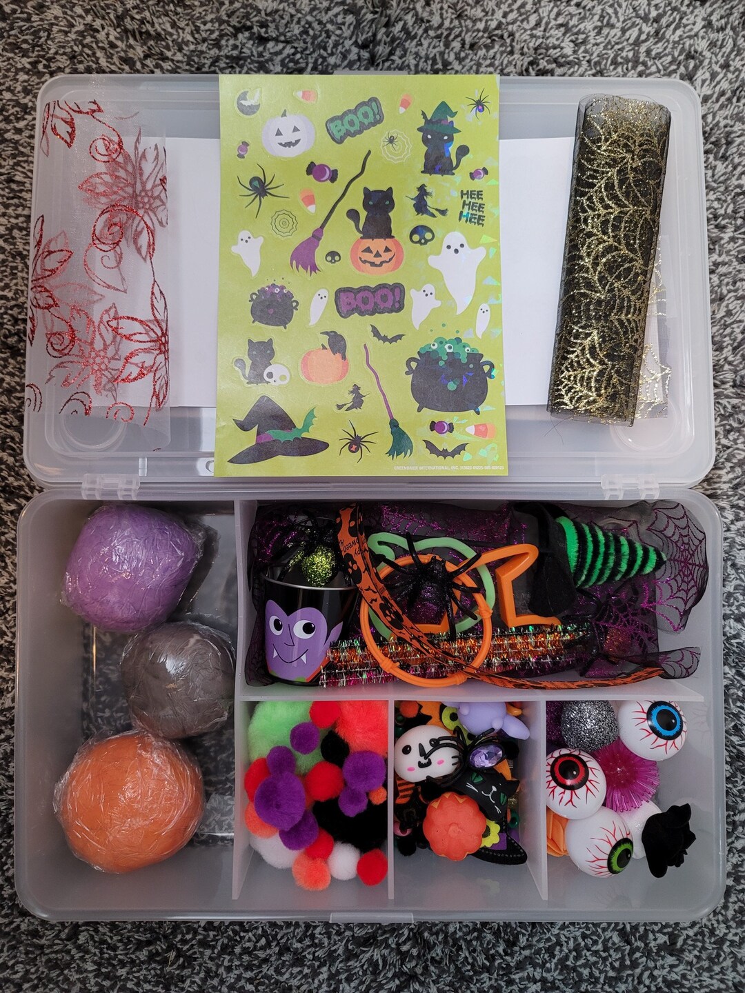 Kid's Halloween Playdough Sensory Kit - Etsy