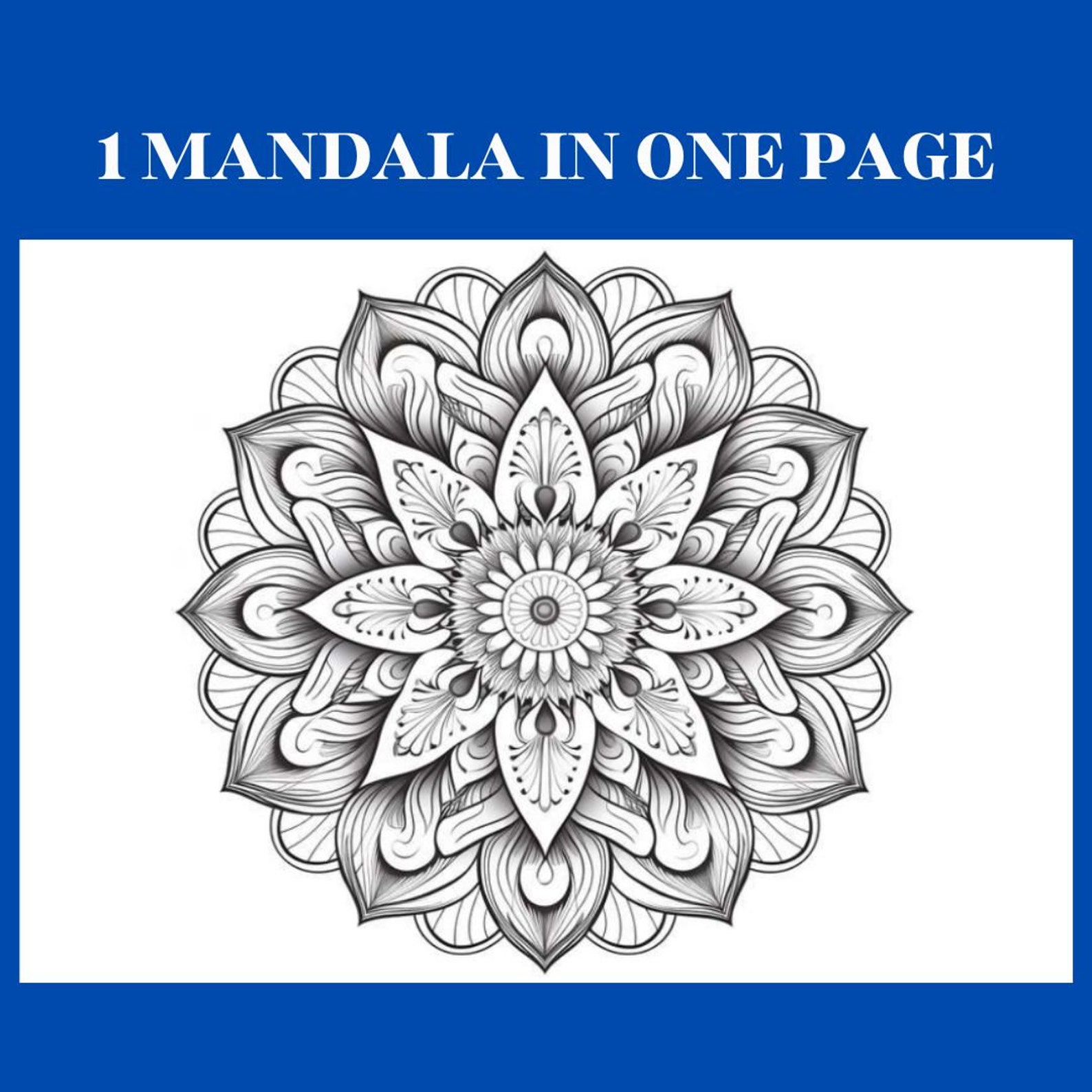 40 Mandalas Coloring Pages for Adults. PDF Format. Instant Download. - Etsy