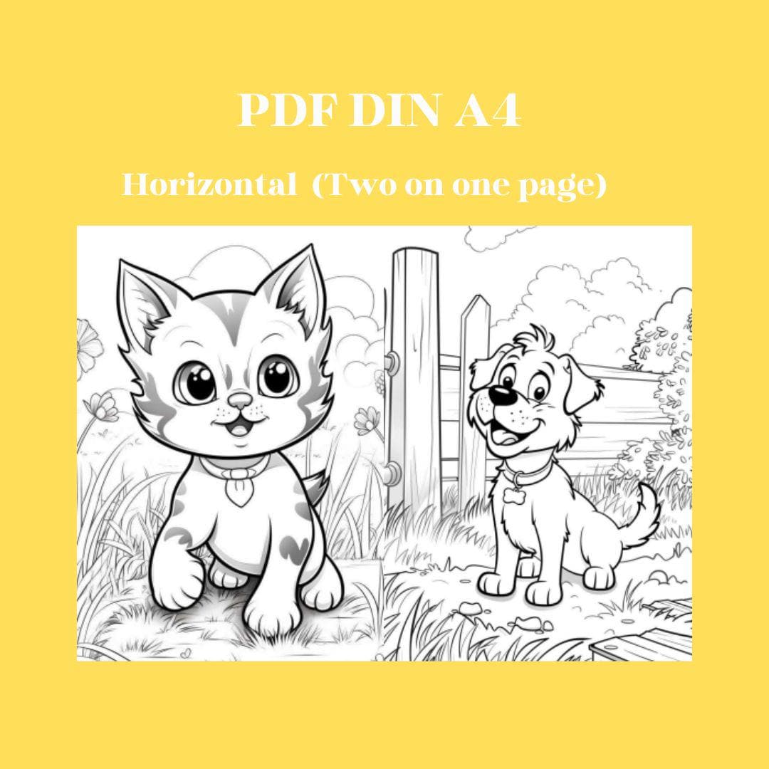 50 Animals Coloring Pages for Kids. PDF Format. Instant Download. - Etsy