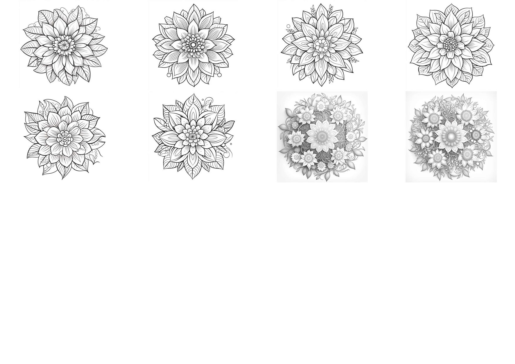 40 Mandalas Coloring Pages for Adults. PDF Format. Instant Download. - Etsy