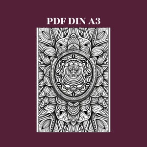 8 Mandalas Coloring Pages for Adults. DIN A4 and DIN A3. PDF Format ...