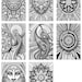 8 Mandalas Coloring Pages for Adults. DIN A4 and DIN A3. PDF Format ...