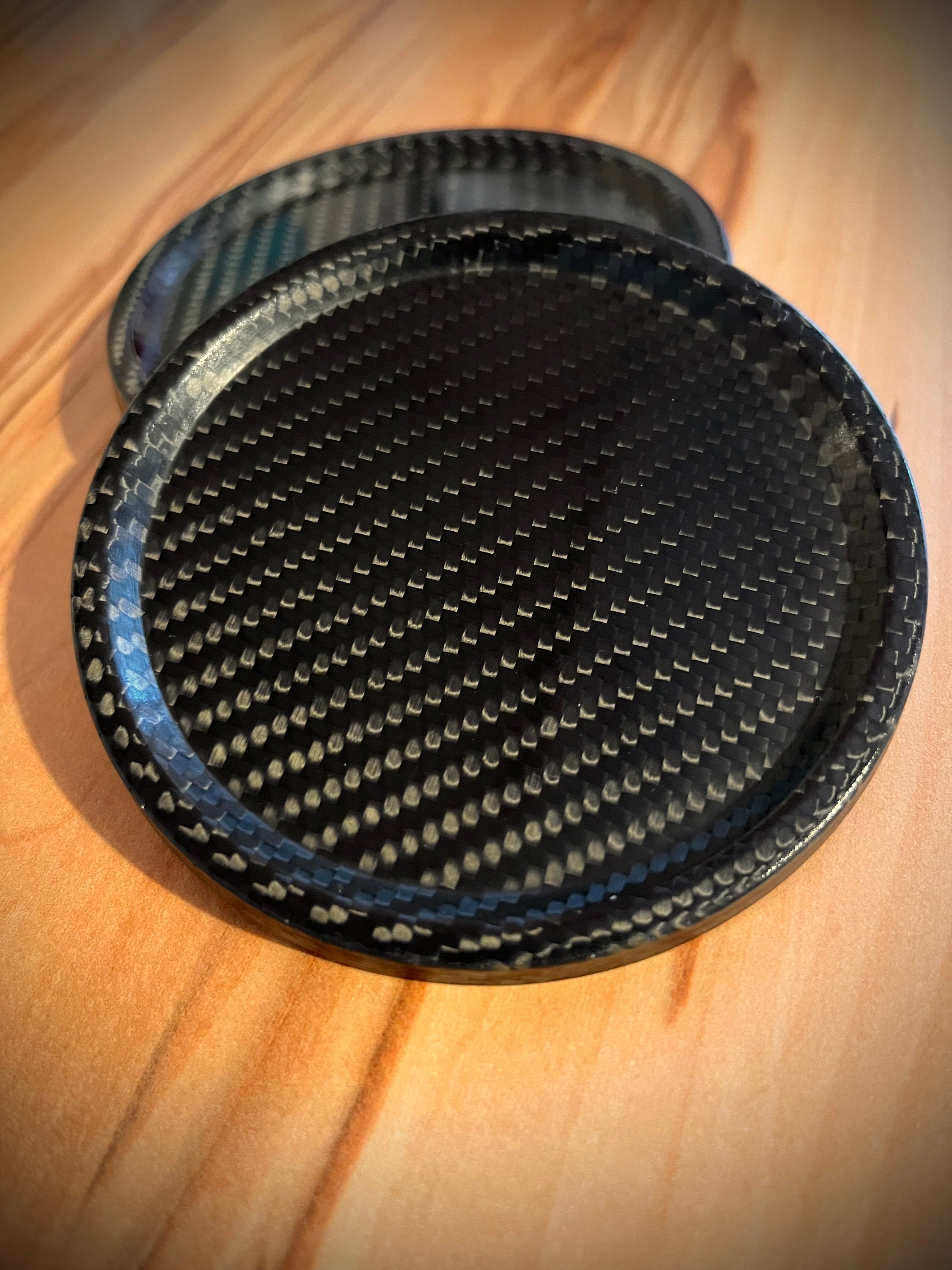 Premium 3K Carbon Fiber Coaster Set - Etsy