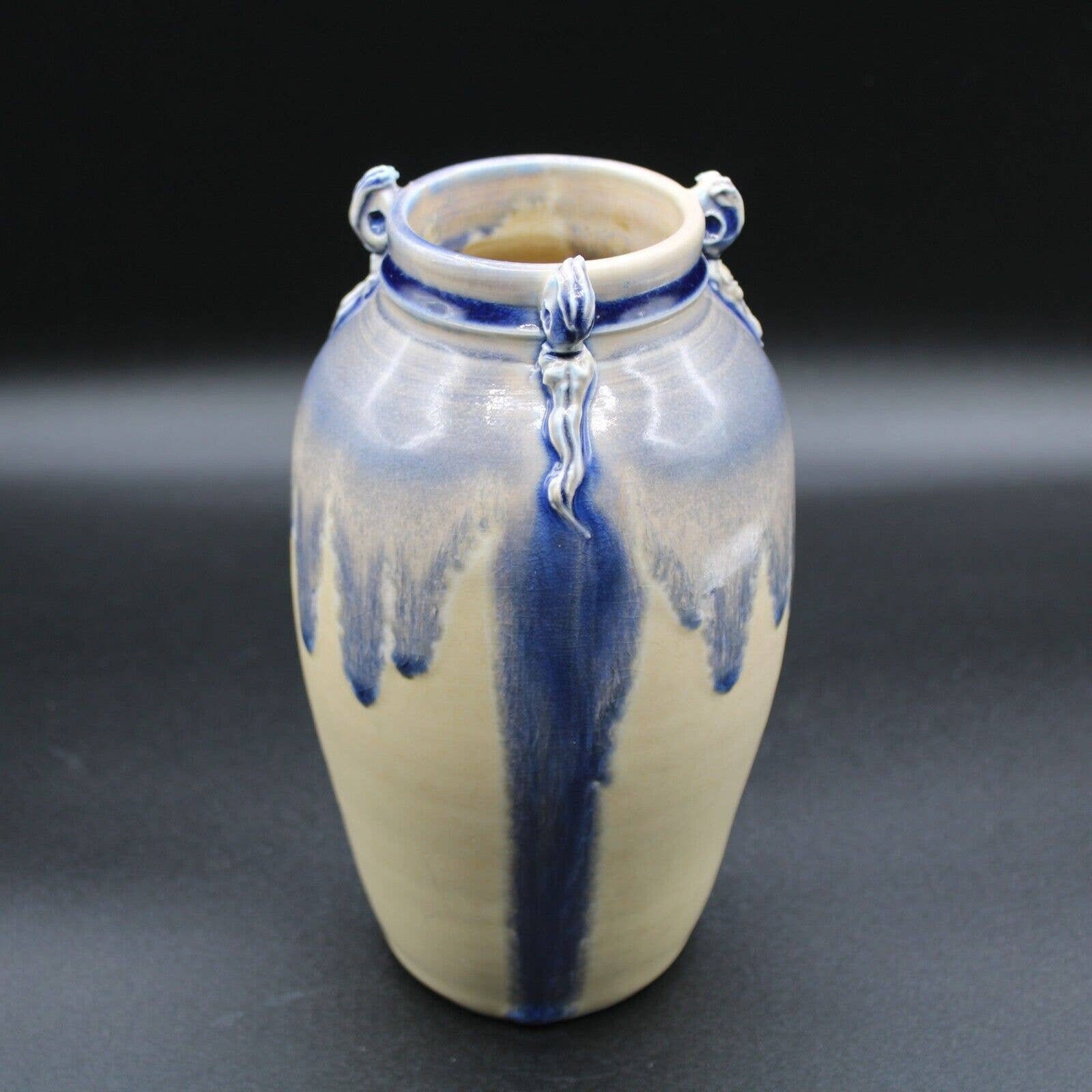 Vintage Drip Glazed Art Pottery Urn, Signed Phaneuf - Etsy