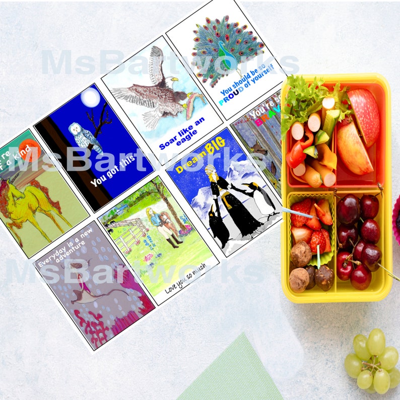 Printable Lunchbox Cards, Affirmation Notes for Kids, Positive Notes ...