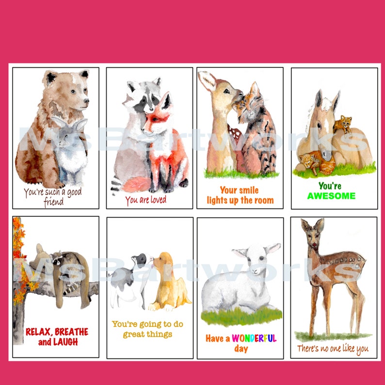 Printable Lunchbox Cards, Affirmation Notes for Kids, Positive Notes ...