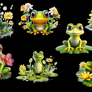 Lilypad Leaper, Watercolor Frog, Frog Clip Art, Frog PNG, Frog SVG, Frog Art, Frog Digital ...
