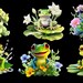 Lilypad Leaper, Watercolor Frog, Frog Clip Art, Frog PNG, Frog SVG, Frog Art, Frog Digital ...